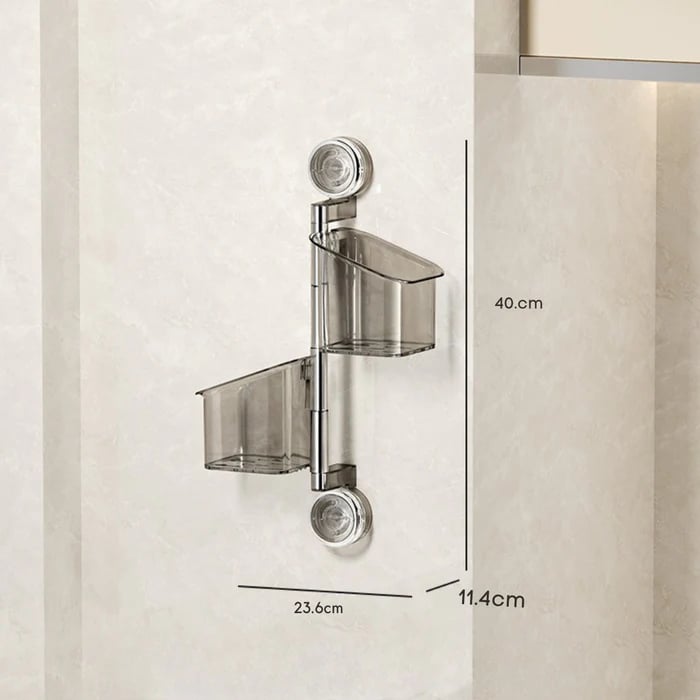 3 Tier Kitchen Suction Cup Rotating Organizer Shelf - Onion, Ginger And ...
